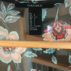 Forever 21 | Swim | Forever 2 Hippie Floral Bell Sleeve Swim Cover Up ...